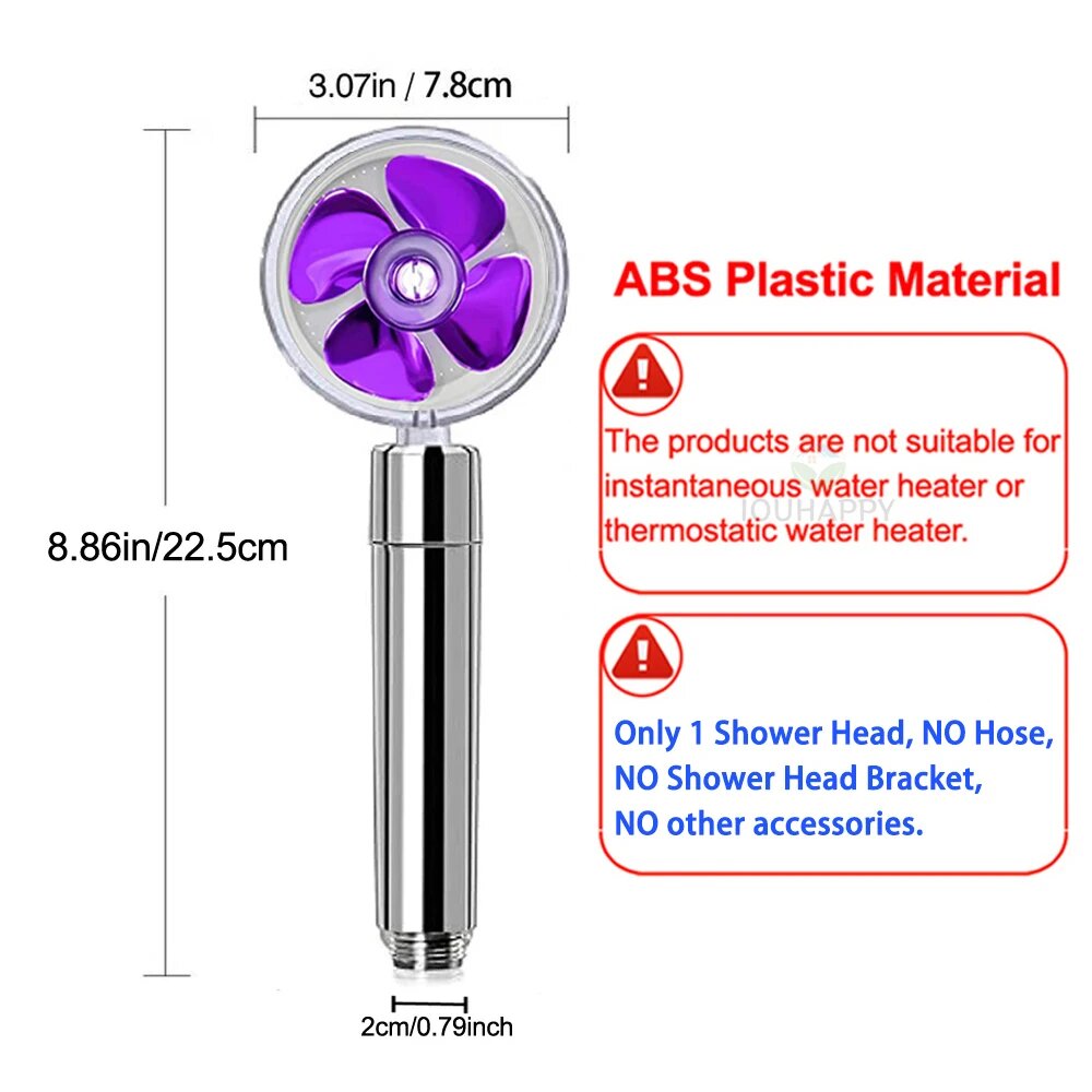 Душевая лейка PURPLE ABS пластик 22.5см