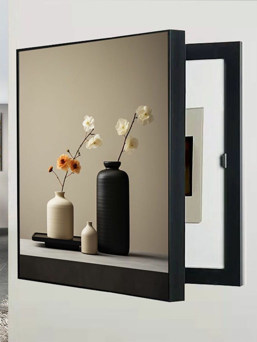 Декоративная роспись коробки для электросчетчика, 30x40 см, открывающаяся сбоку, без перфорации