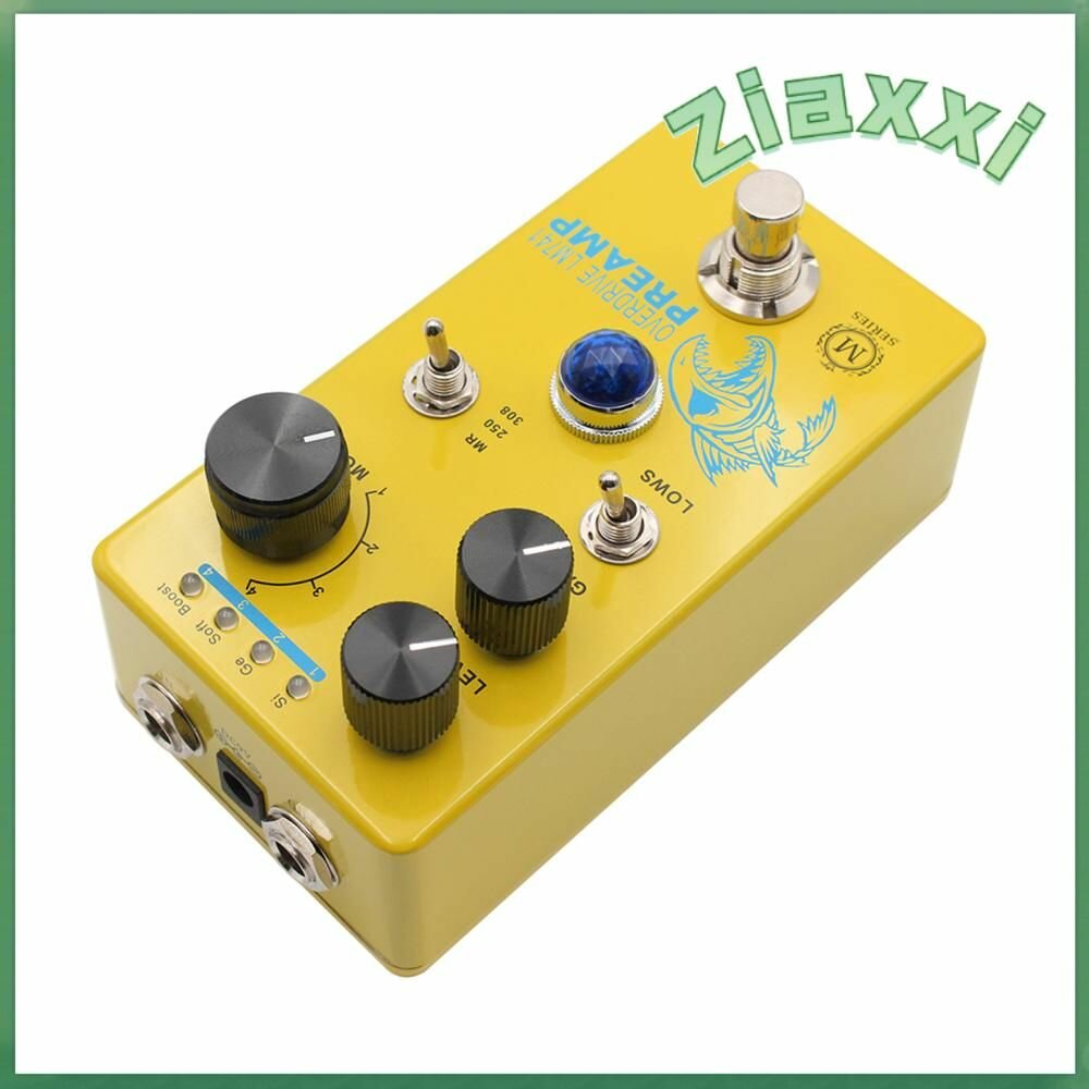 Цифровая педаль перегруза для гитары, 4 режима, легкая, прочная, для музыкантов