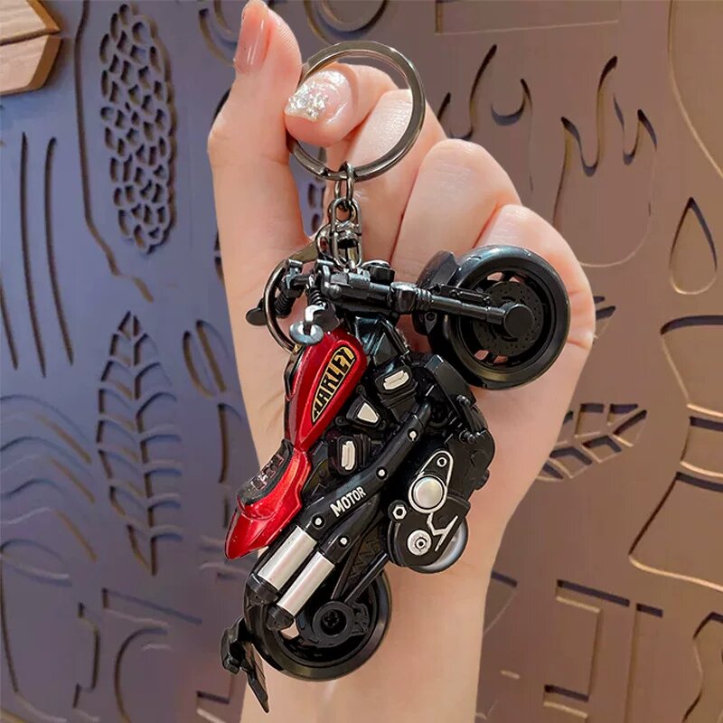 Креативный брелок-подвеска из сплава в виде мотоцикла Harley, имитация гоночного мотоцикла, игрушка, украшение, брелок