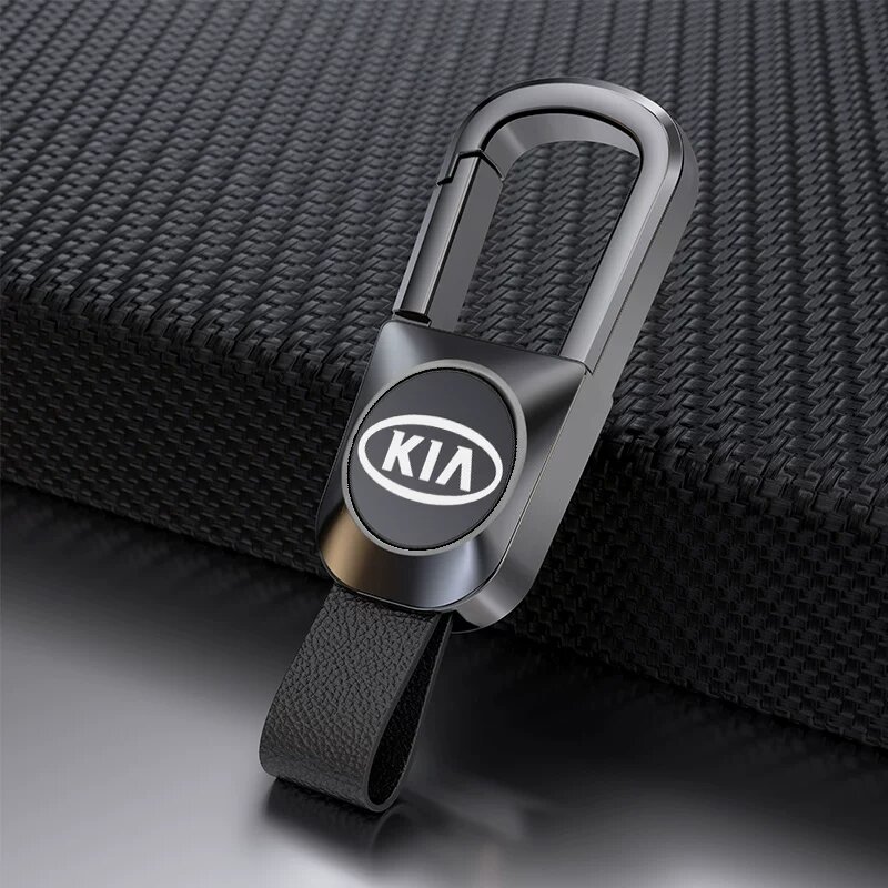 Ключ-браслет Kia для авто с двусторонней лазерной гравировкой логотипа, цвет оружейного металла для автомобильных ключей