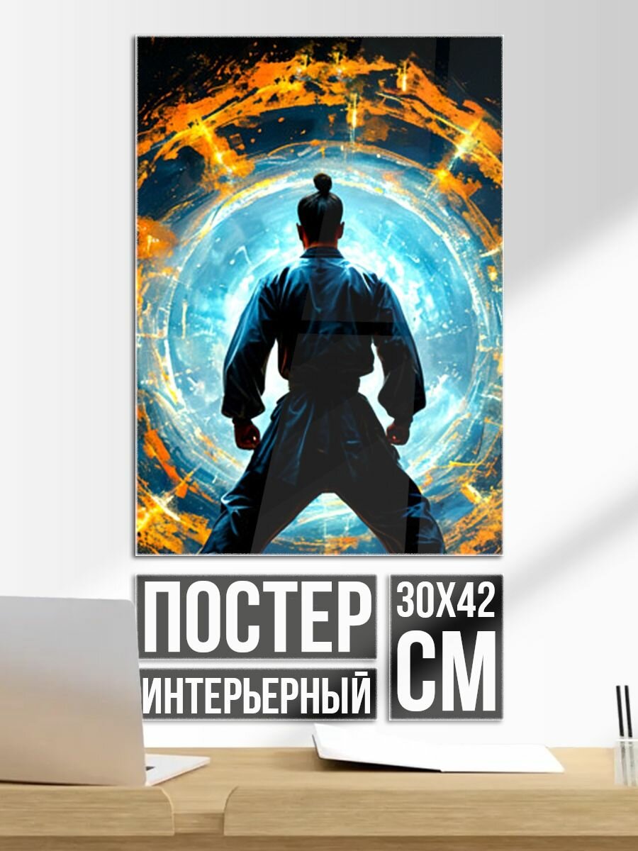 Постер на стену Кунг-фу боец