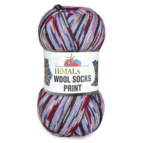 Пряжа Himalaya Wool Socks print S32-04 ( 1 моток, 100г/400м)