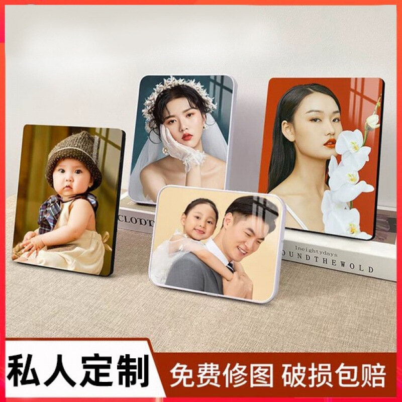 Фоторамка, подставка для фото, печать фото, кристальная свадебная фото настенная печать с альбомной рамкой, бесплатная доставка