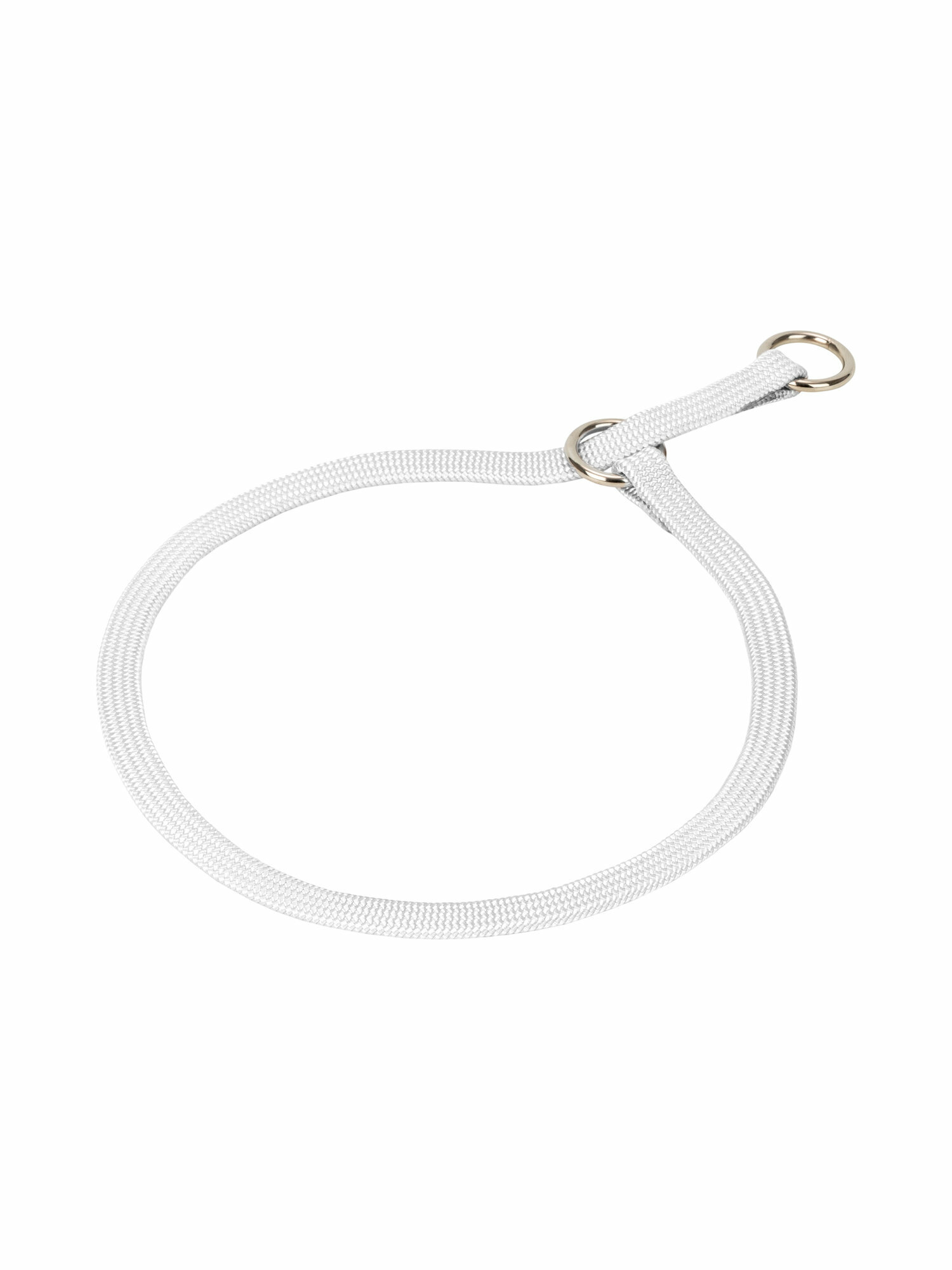 Ошейник для собак ZooOne, удавка с 2-я кольцами, 10 мм, 50 см, белый, 76-2318