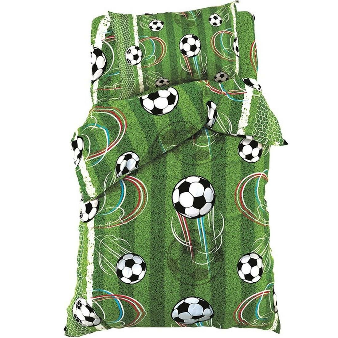 Постельное бельё Этель 1.5 сп "Футбол" 143х215см, 150х214см, 50х70см -1 шт, бязь 125 г/м2