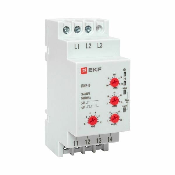 Реле контроля фаз EKF многофункциональное, винтовые клеммы