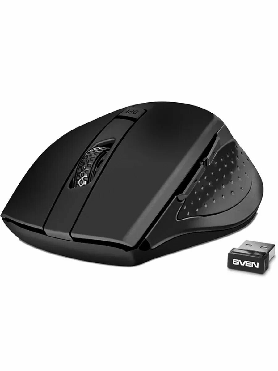 Мышь оптическая беспроводная RX-425W чёрная (5+1кл. 800-1600DPI, блист)