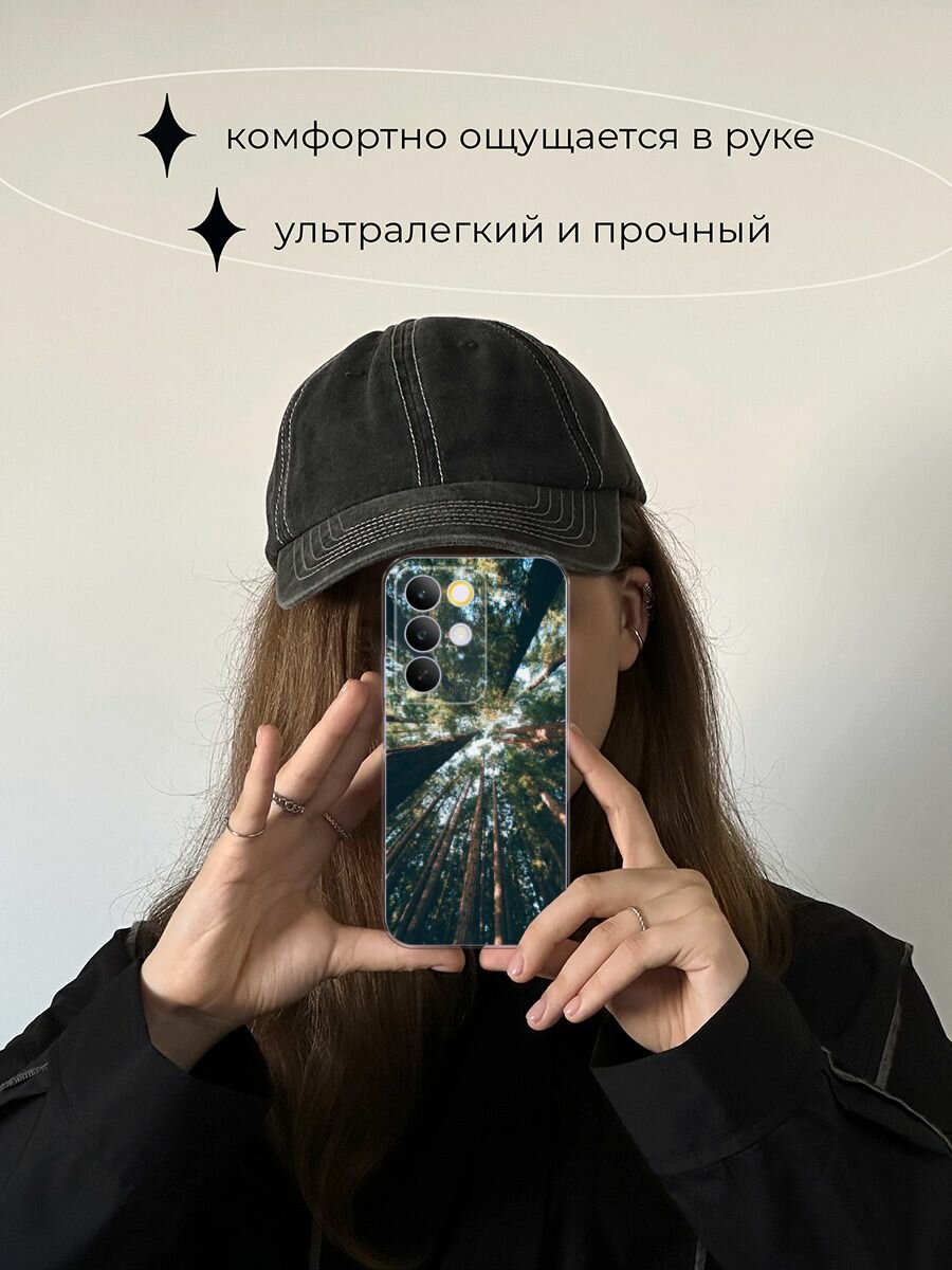 Силиконовый чехол на Realme C85 / Реалми C85 с принтом Лес 18 — фото 1