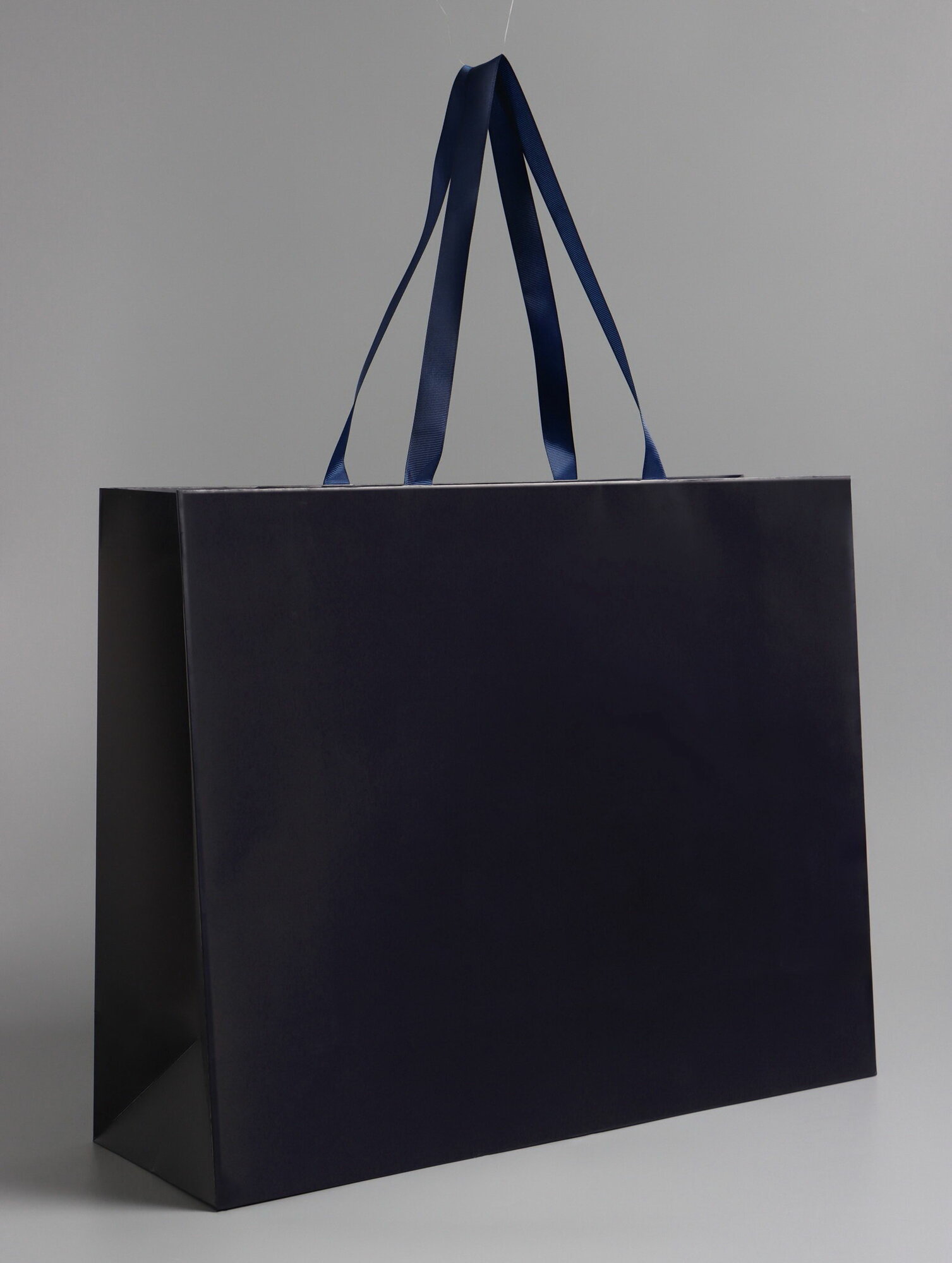 Пакет подарочный ламинированный горизонтальный "Синий", 48x39x16 см