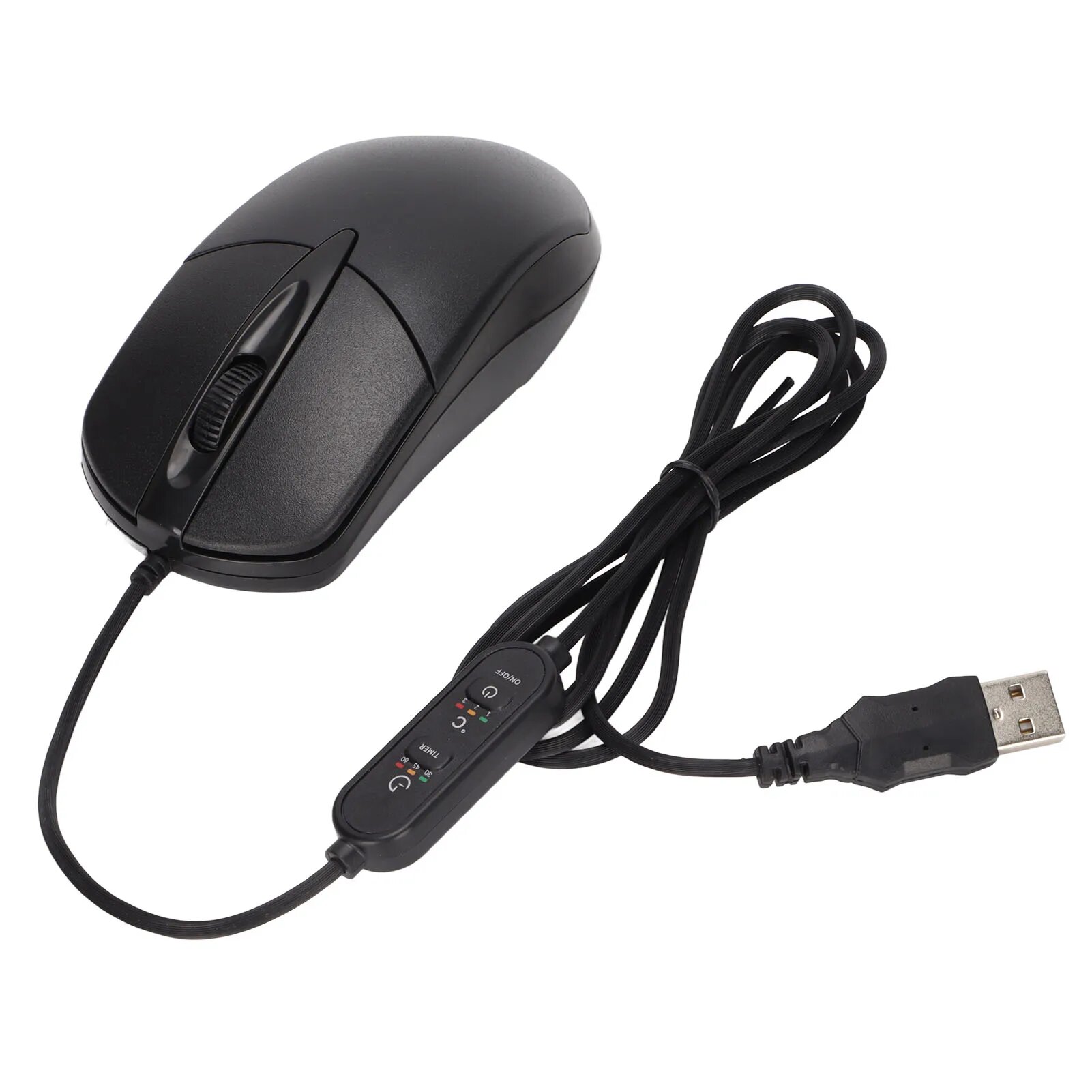 VBESTLIFE проводная USB-мышь с подогревом черная 1600 DPI