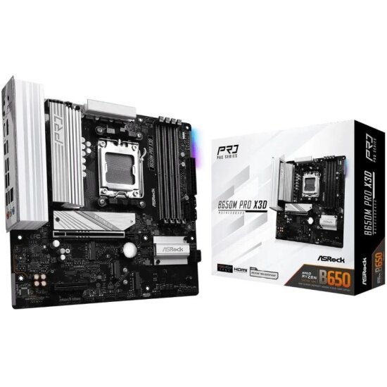 Материнская плата Asrock B650M PRO X3D (AM5, mATX)