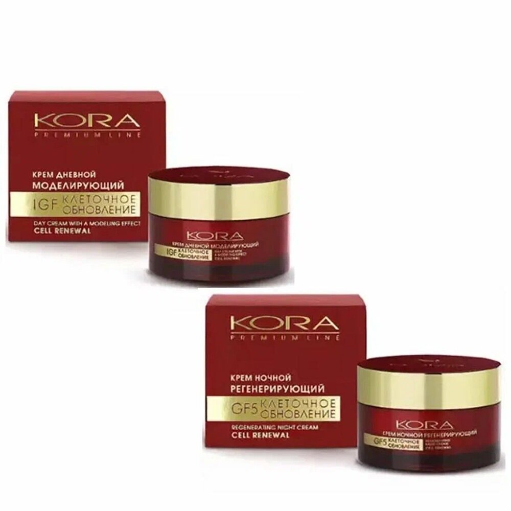 Коrа Набор Premium Line "Базовый уход": крем дневной 50 мл + крем ночной 50 мл