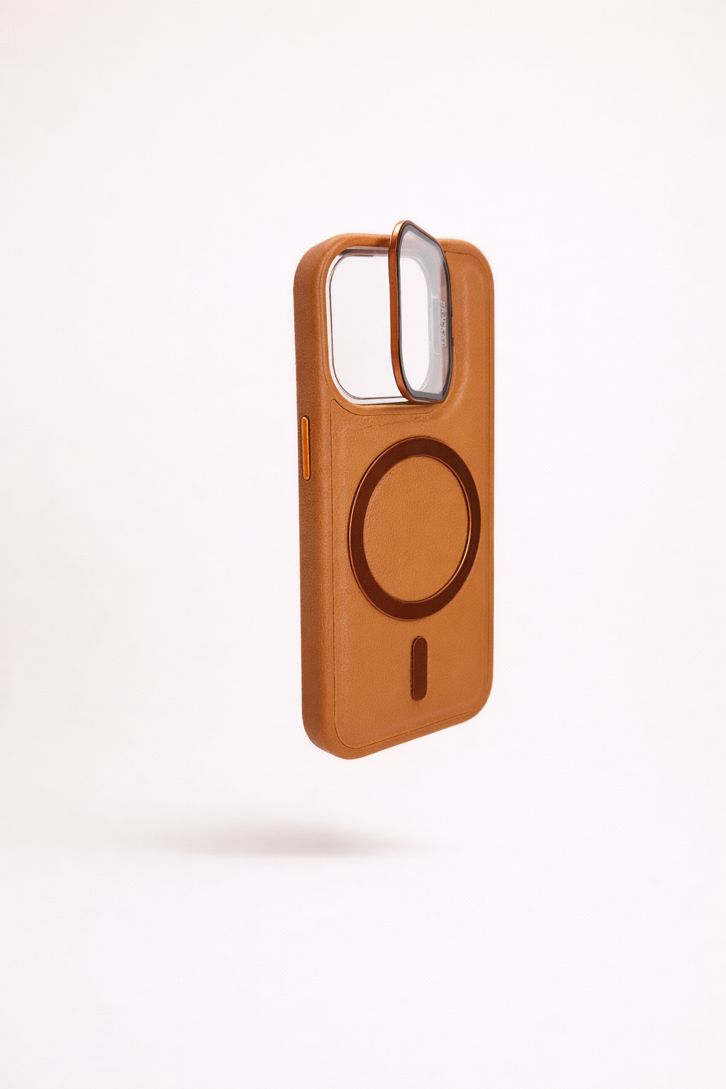 Чехол для iPhone 15, MagSafe, встроенная подставка, ударопрочный, кожа