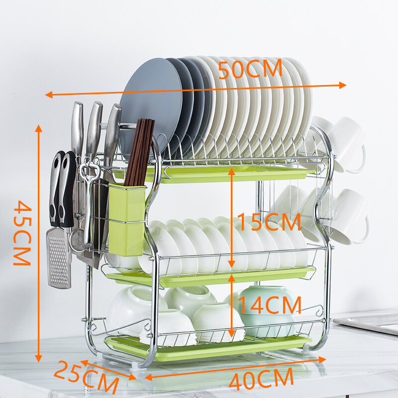 Кухонная стойка для хранения, напольная многоярусная стойка для сушки посуды, двухъярусный органайзер для мисок и столовых приборов, магическая стойка для мисок