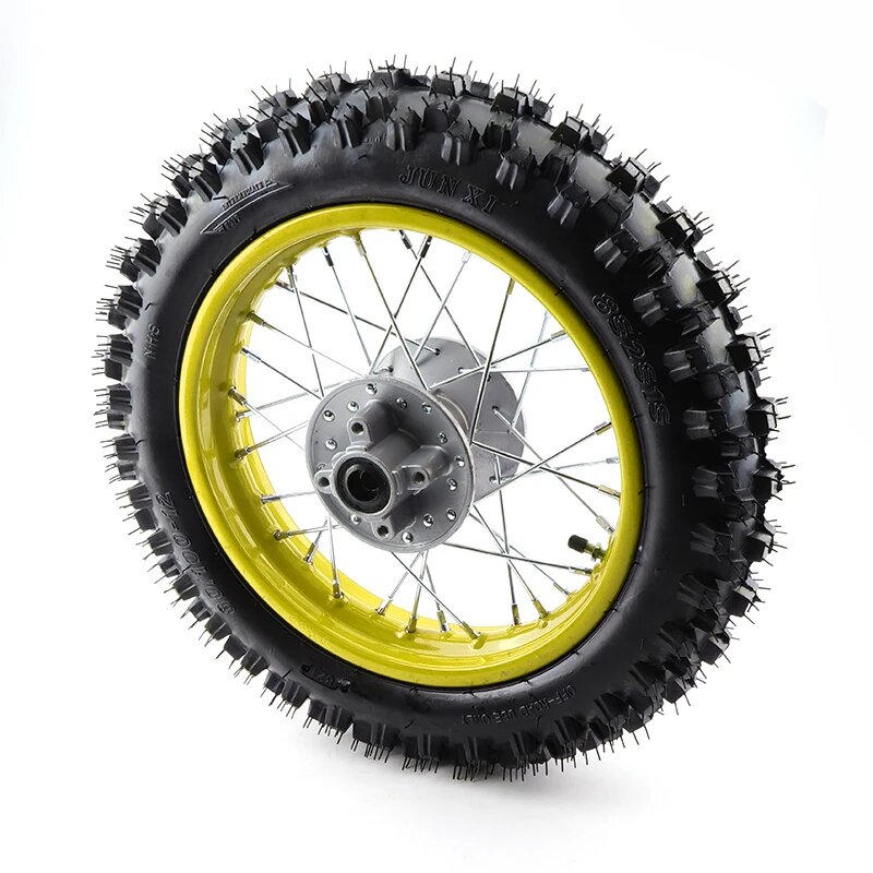 60/100-14 80/100-12 передние и задние шины с втулками для Китая, мотоциклетный кросс Kayo ESB Черный, 80 100-12 yellow