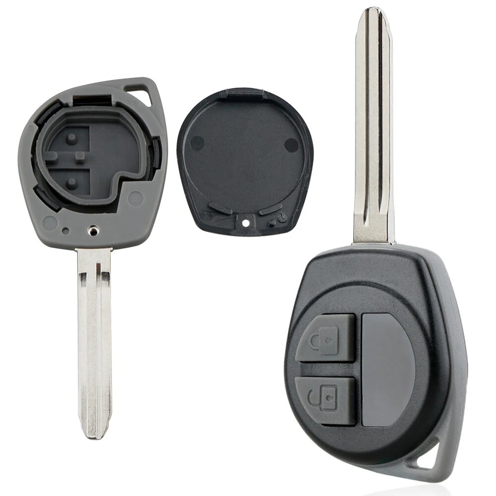 Автомобильный брелок для ключей с двумя кнопками, чехол для замены автомобильного ключа с лезвием TOY43, подходит для AGILA, SUZUKI, IGNIS, ALTO SX4, VAUXHALL-