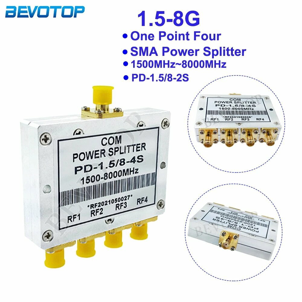 BEVOTOP SMA Microstrip Power Splitter 1 to 4 1.5-8G