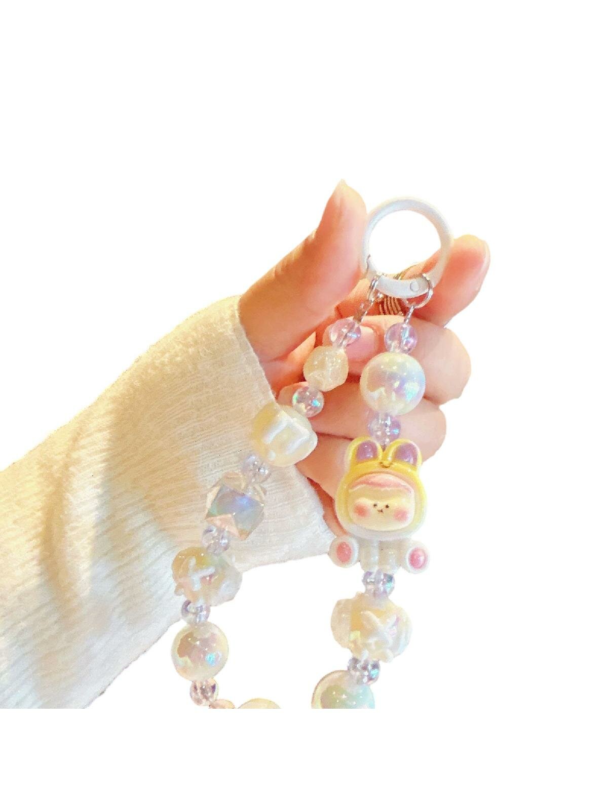 Красочная цепочка для телефона из бисера, автомобильные брелки, камера, рюкзак, подвеска для телефона