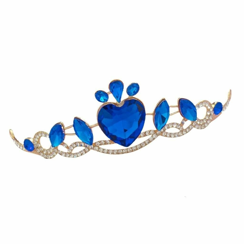 Элегантная регулируемая тиара для невесты, Королевский синий