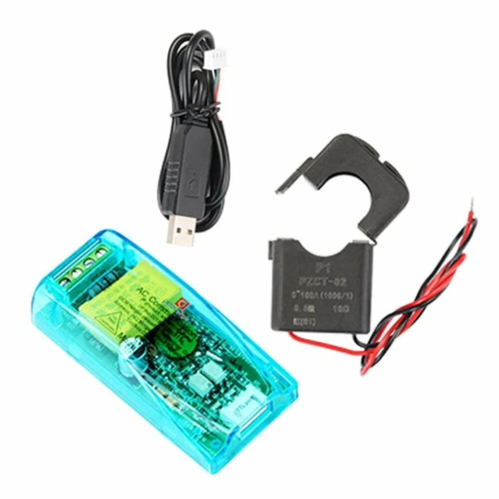 Коммуникационный модуль версии PZEM-004T 3.0 TTL Modbus-RTU, однофазный, 100 А