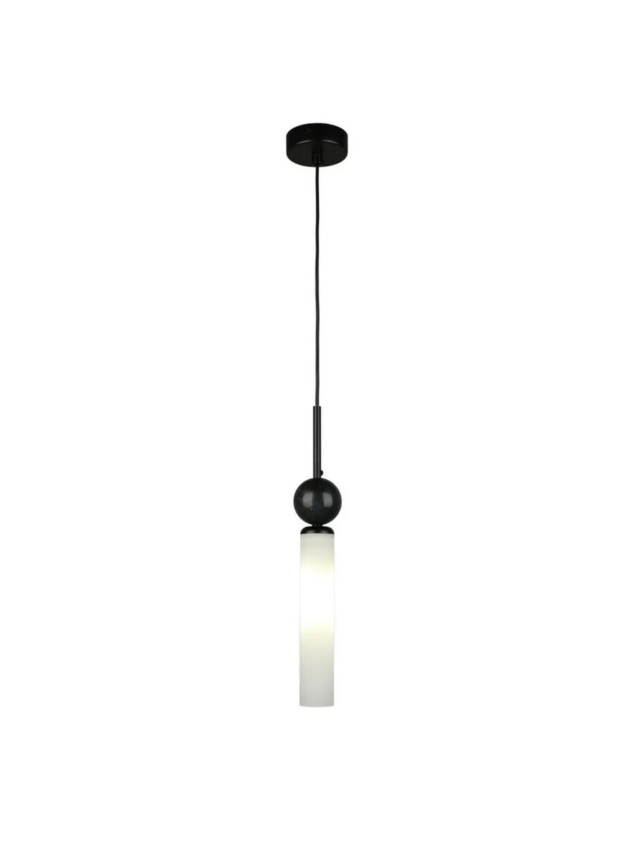 Подвесной светильник newrgy lighting 82140-1В, черный, белый матовый, цоколь E14, 40 Вт, свет нейтральный белый 82140-1В, для гостиной