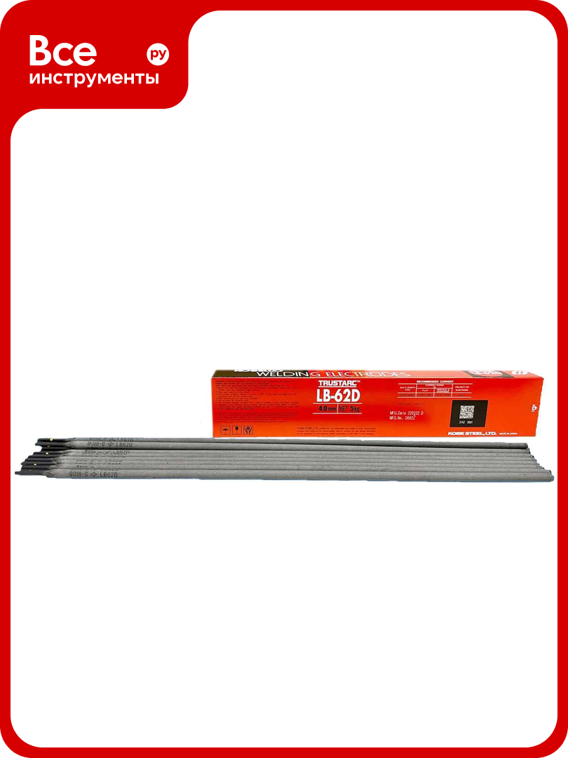 Сварочные электроды Kobelco LB-62D 4,0x400 mm (пачка 5кг) 00-0011629
