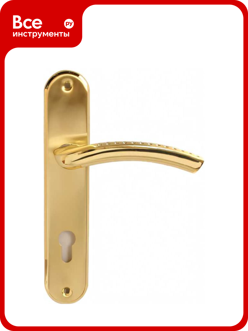 Ручки на планке Apecs HP-85.0926-AL-GM/G 15083, алюминий, золотое покрытие, овальная форма, для межкомнатных дверей