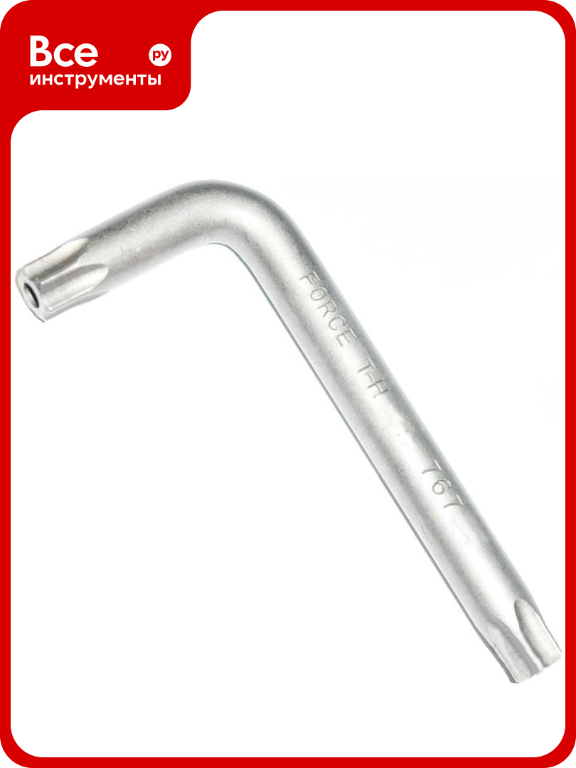 Г-образный ключ с отверстием FORCE Т-20Н 76720