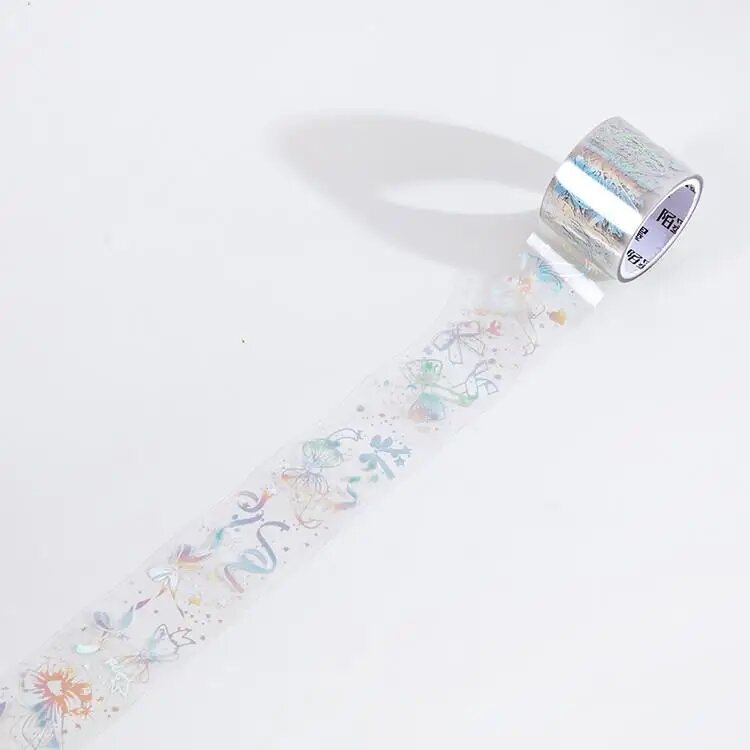 Серебряная маскирующая лента «Вселенная мечта», декоративная клейкая лента в виде круга бабочки, Decora, наклейка для скрапбукинга «сделай сам», этикетка