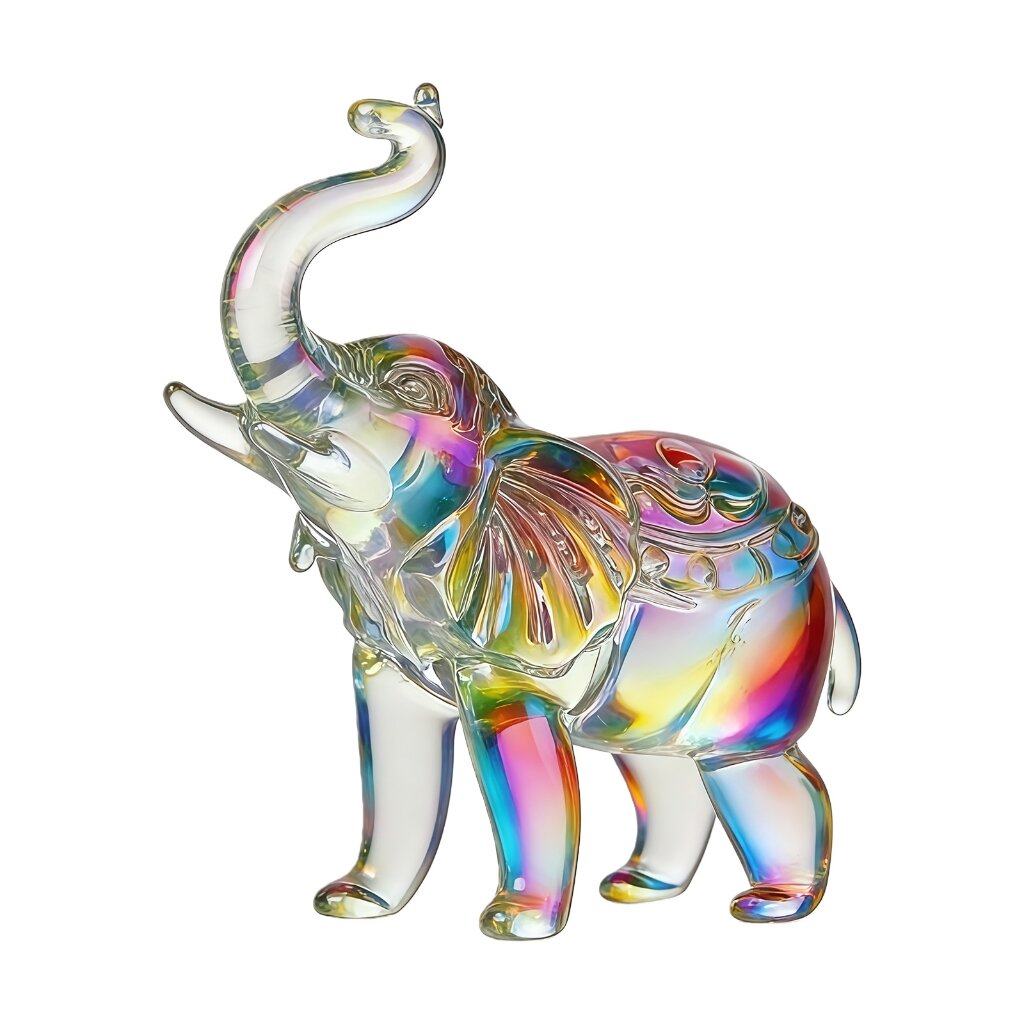 Хрустальные статуэтки слонов Стеклянные статуэтки слонов Коллекционные статуэтки животных из Хрусталя, украшающие Столешницу