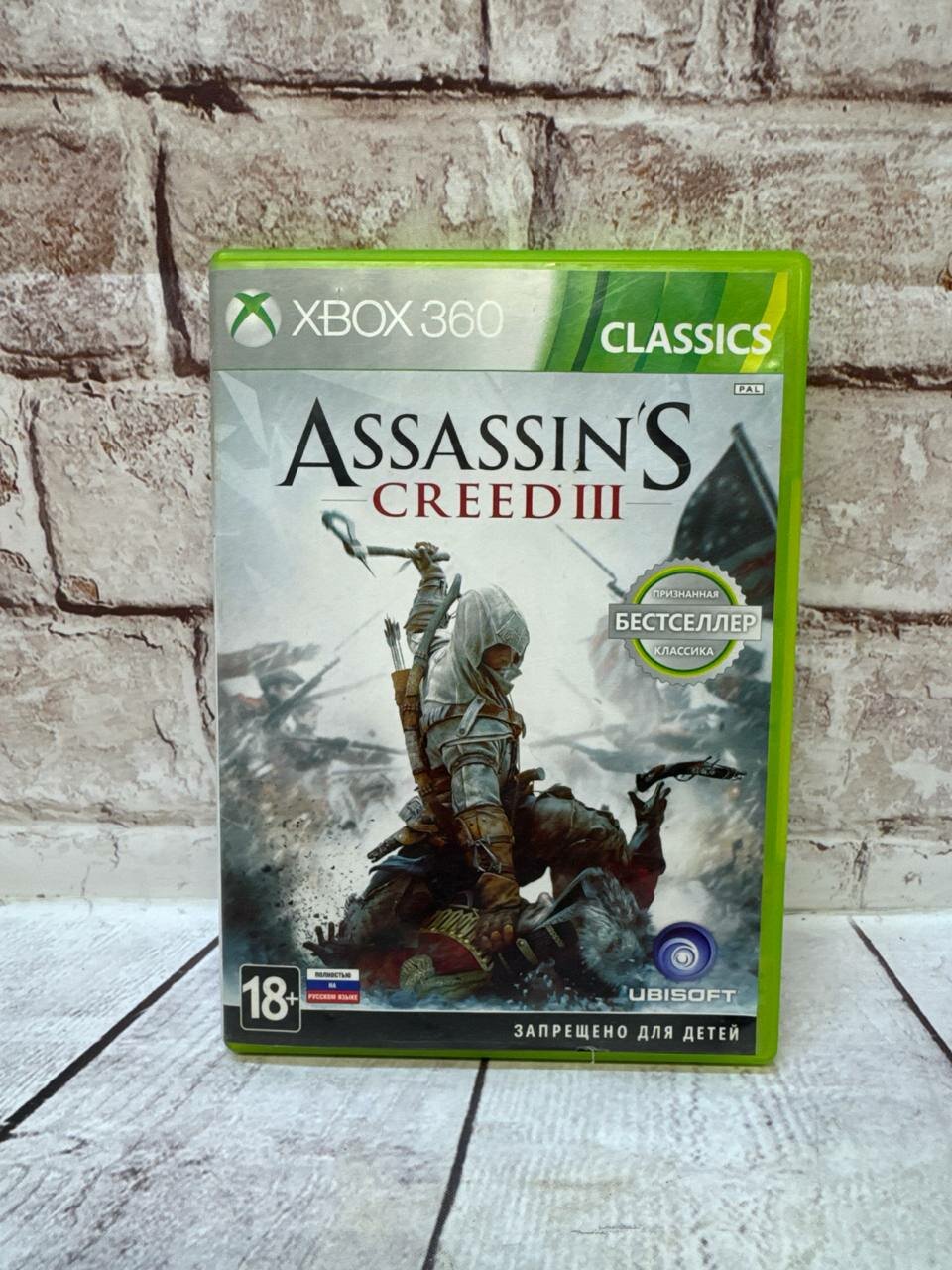 Диск Xbox 360 AssassinS Creed III (Полностью на русском языке) 2 диска