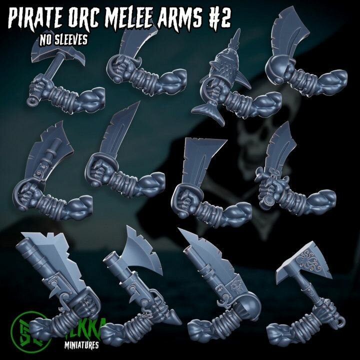 Pirate Orc Melee Arms 2. Bits. Битсы. Warhammer 40.000