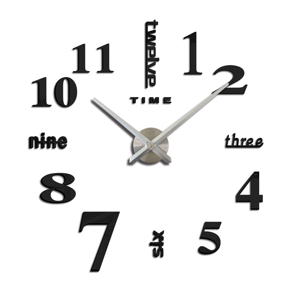 Кросс-бордер горячая распродажа креативные большие настенные часы 47inch DIY акриловые часы 3D домашний декор настенная наклейка часы одна штука дропшиппинг