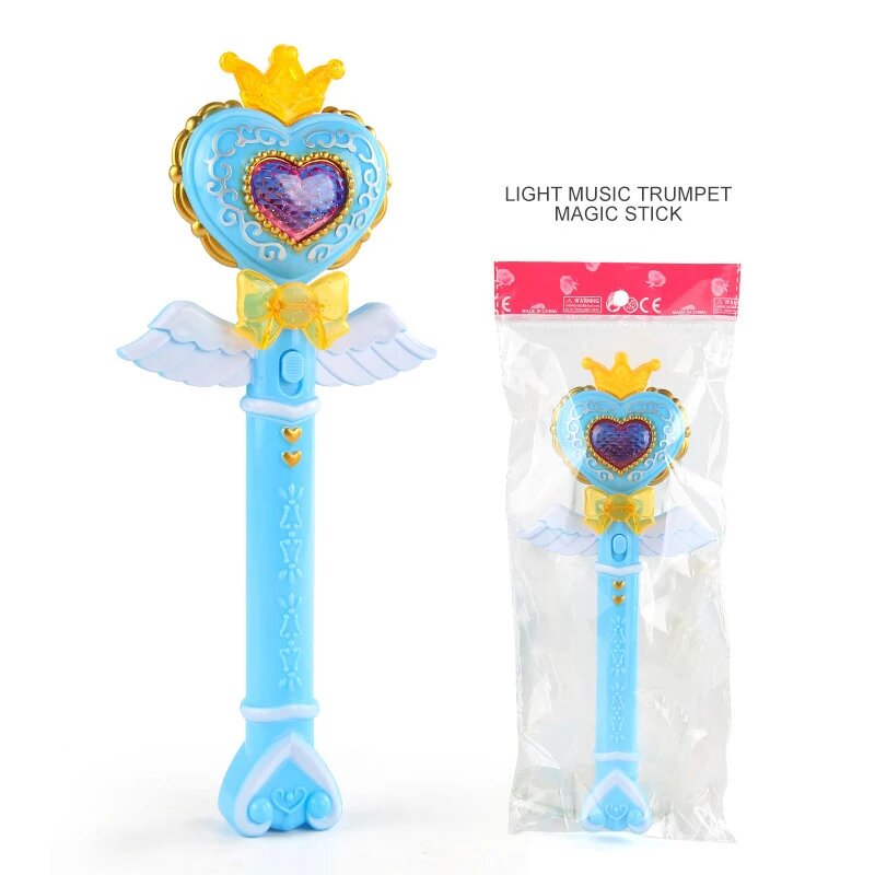 Волшебная палочка для девочек, вспышка принцессы, светящийся звуковой эффект, фэнтезийная сказочная палочка, мультяшная вспышка, детские игрушки, подарок на день рождения