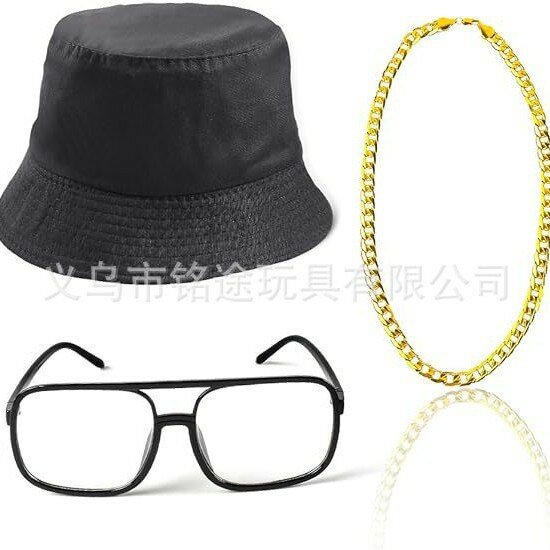 1970-е Диско-вечеринка Костюм Аксессуары Долларовые Купюры Очки Кольцо Ожерелье Эпохальные Вечеринки Реквизит