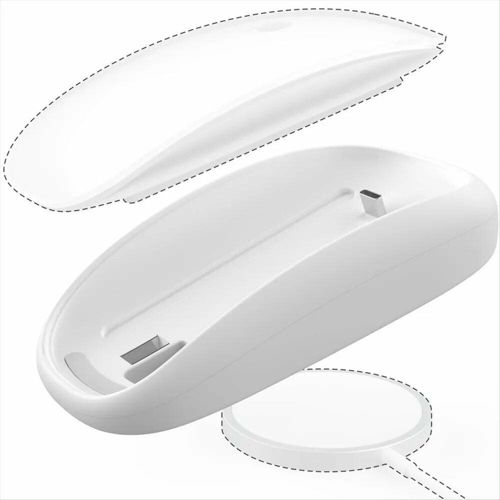 Зарядное устройство для мыши Magic Mouse 2 USB C, беспроводная зарядка, белое