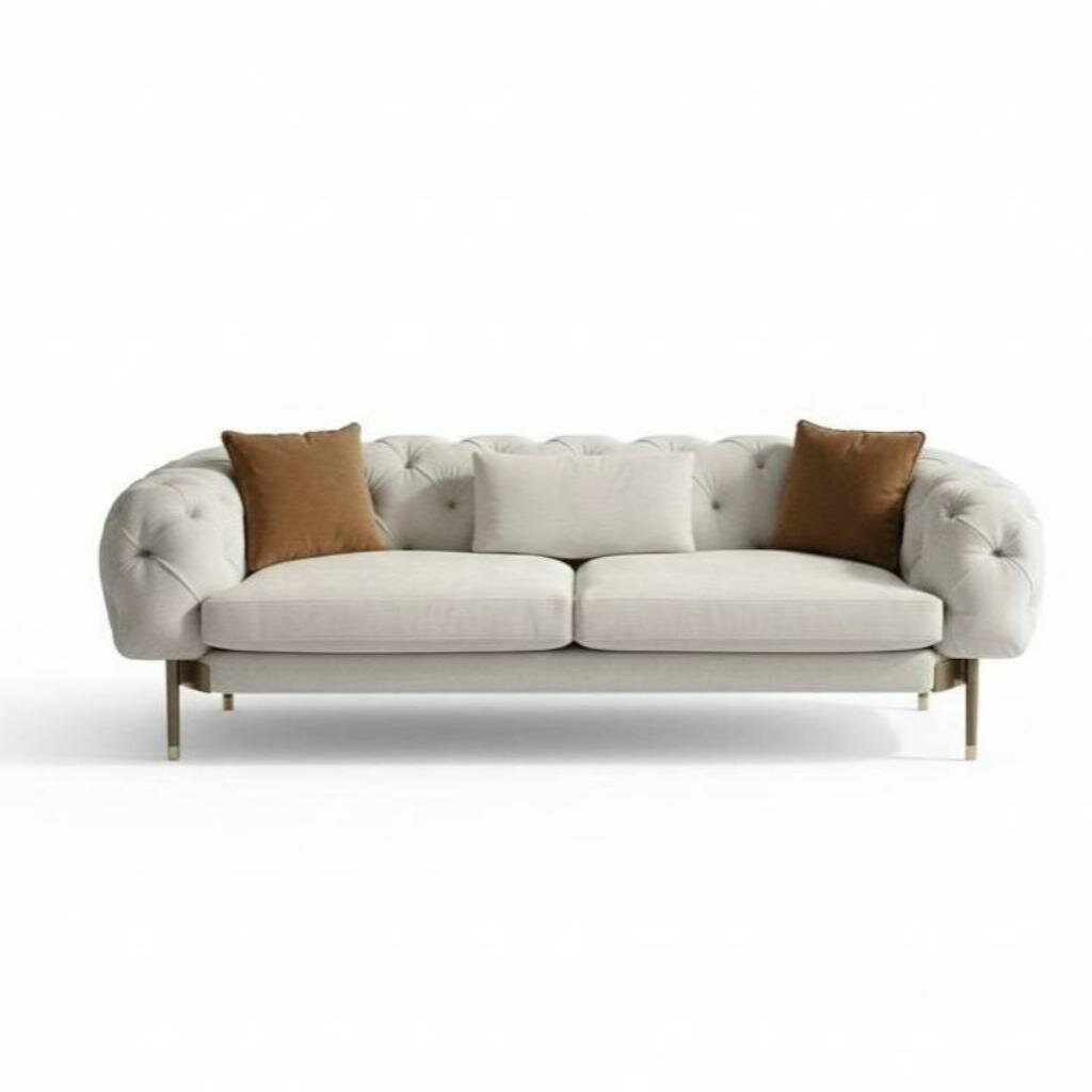 Диван FORM AZIMIO CASA, в светло-бежевой обивке, классический стиль