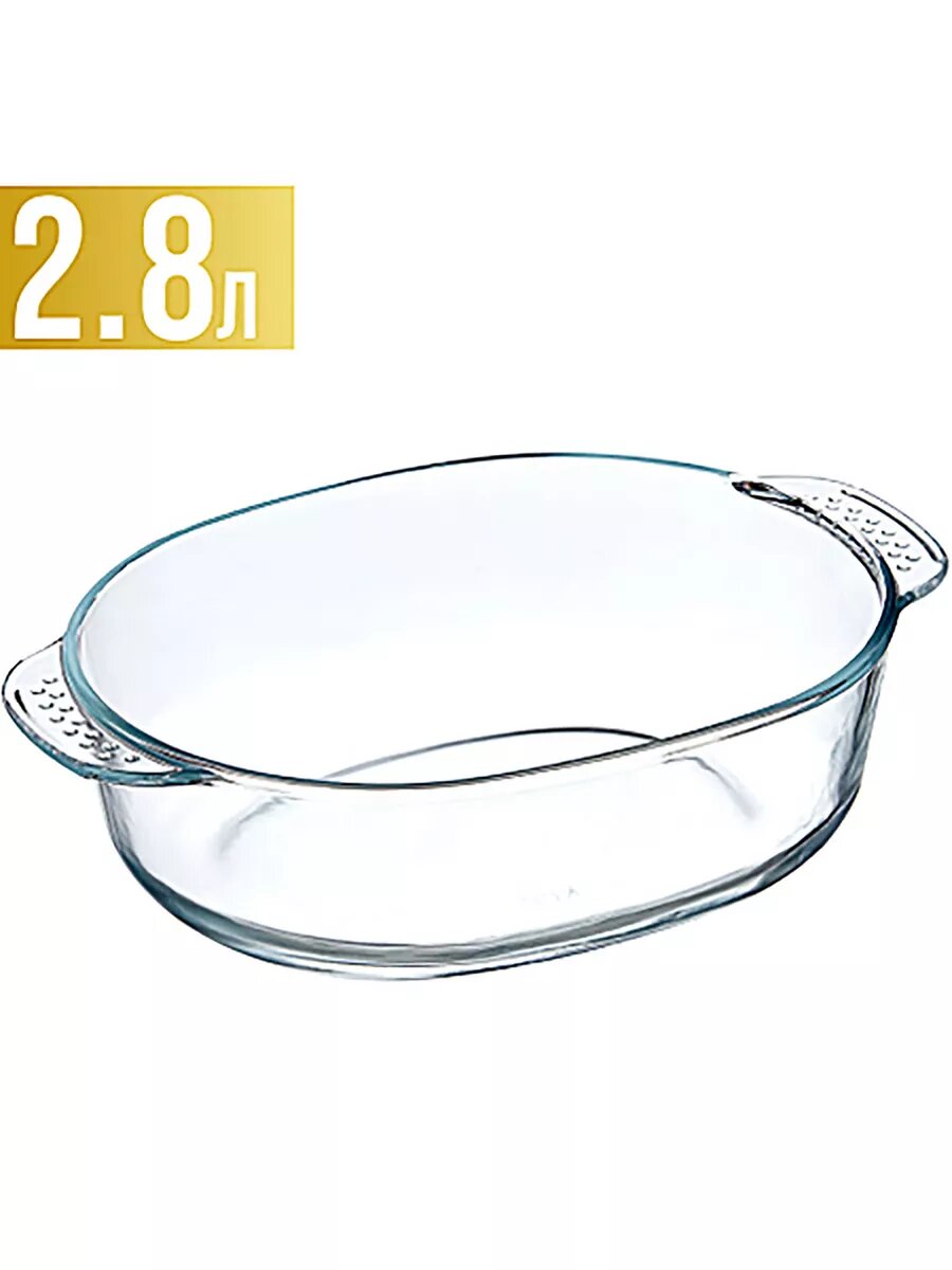 Форма для запекания глубокая Loraine, стеклянная, 31,4x22 см