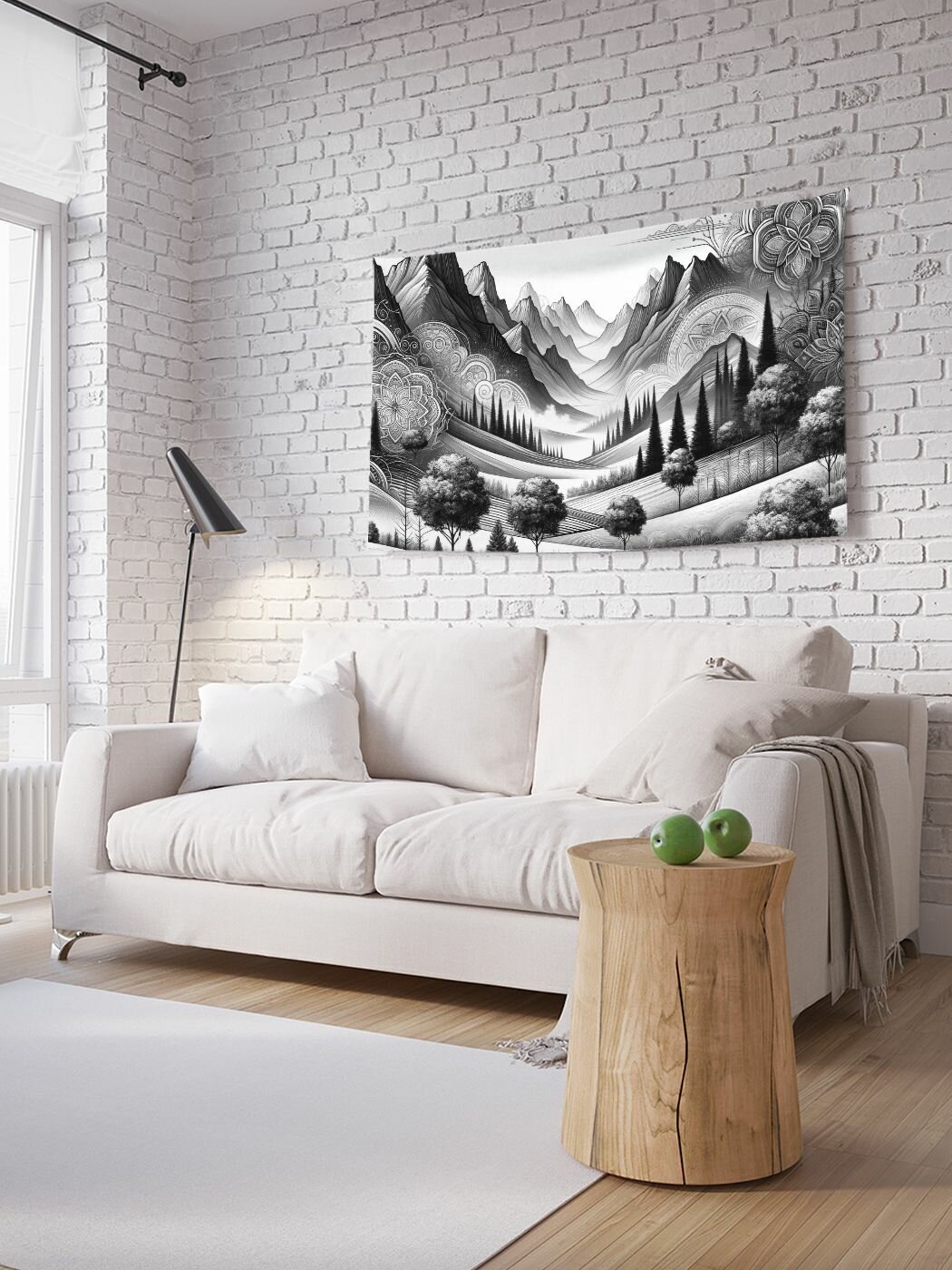 Фотопанно на стену тканевый горизонтальный "Волшебное ущелье", 150х200 см, JoyArty