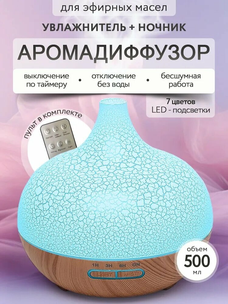 Candy-Land Аромадиффузор ультразвуковой Диффузор-стакан, белый, светло-коричневый