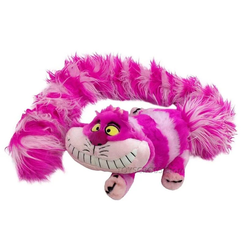 Дисней Алиса в стране чудес Чеширский кот Длинный хвост Плюшевые игрушки Забавный длинный хвост Чеширский кот Мягкие плюшевые игрушки Подарки для детей