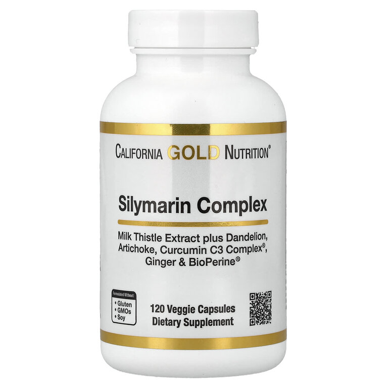 Пищевая добавка California Gold Nutrition "Silymarin Complex", 120 вегетарианских капсул