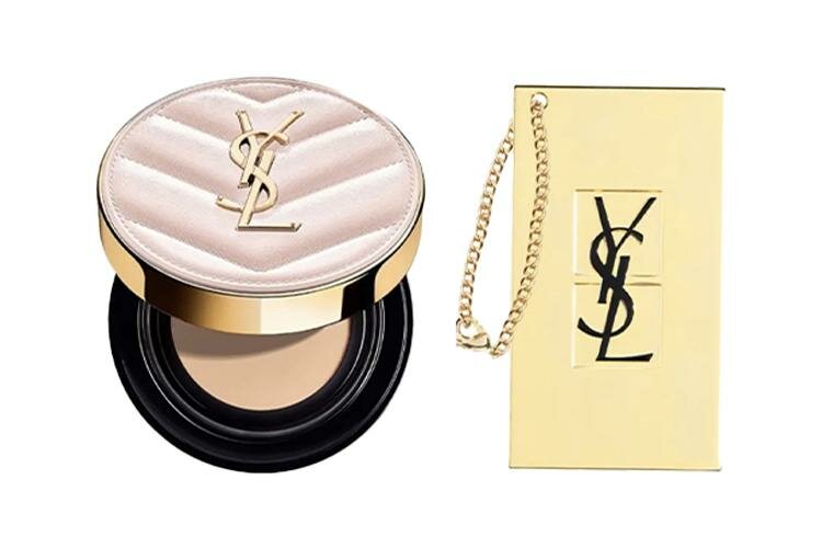 Набор пробников макияжа женский SAINT LAURENT B10 Air Cushion 5g+Makeup Mirror *1, розовая кожа с воздушной подушкой и карманным зеркалом двухкомпонентный