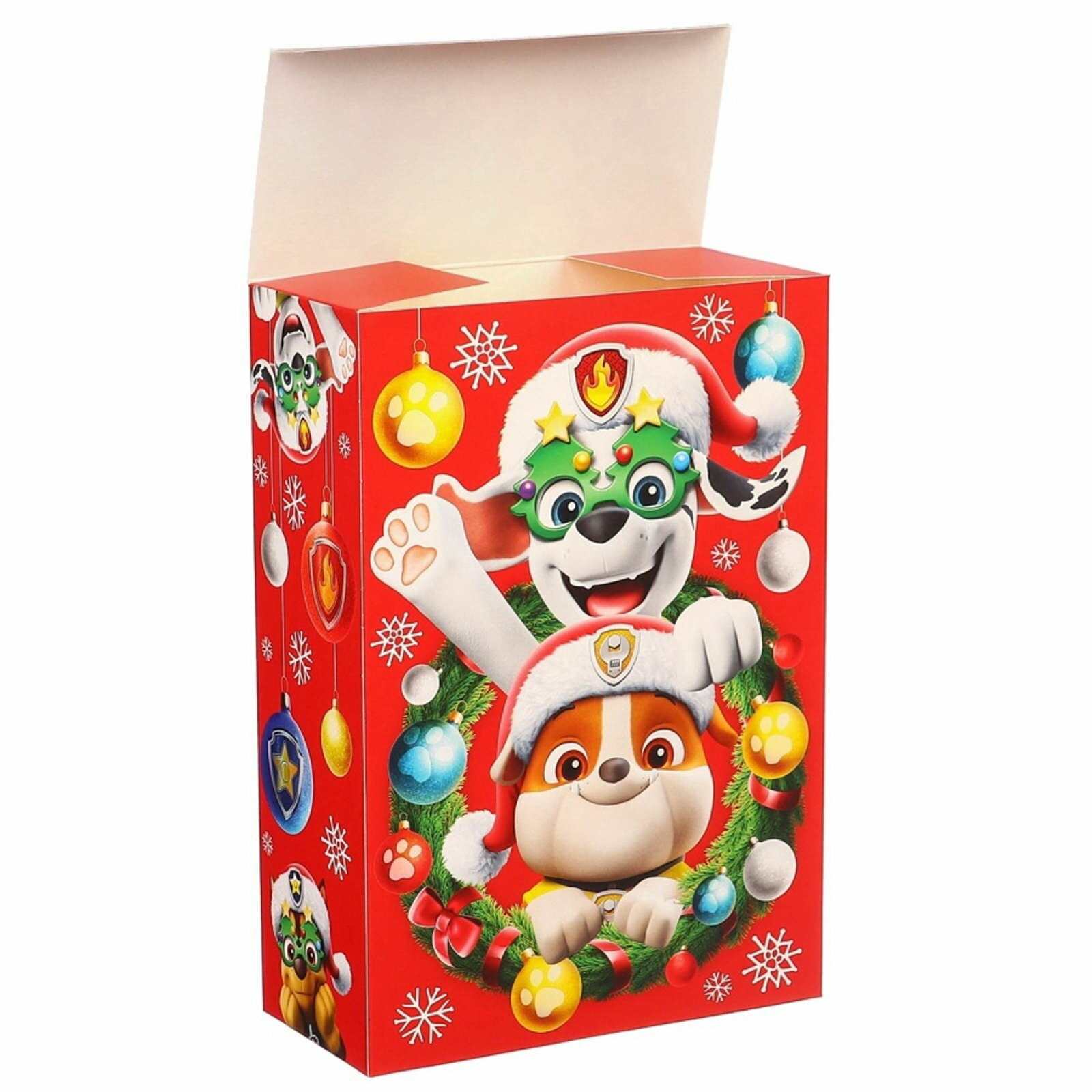Коробка подарочная, "С Новым годом", 16x23x7.5 см, Щенячий патруль