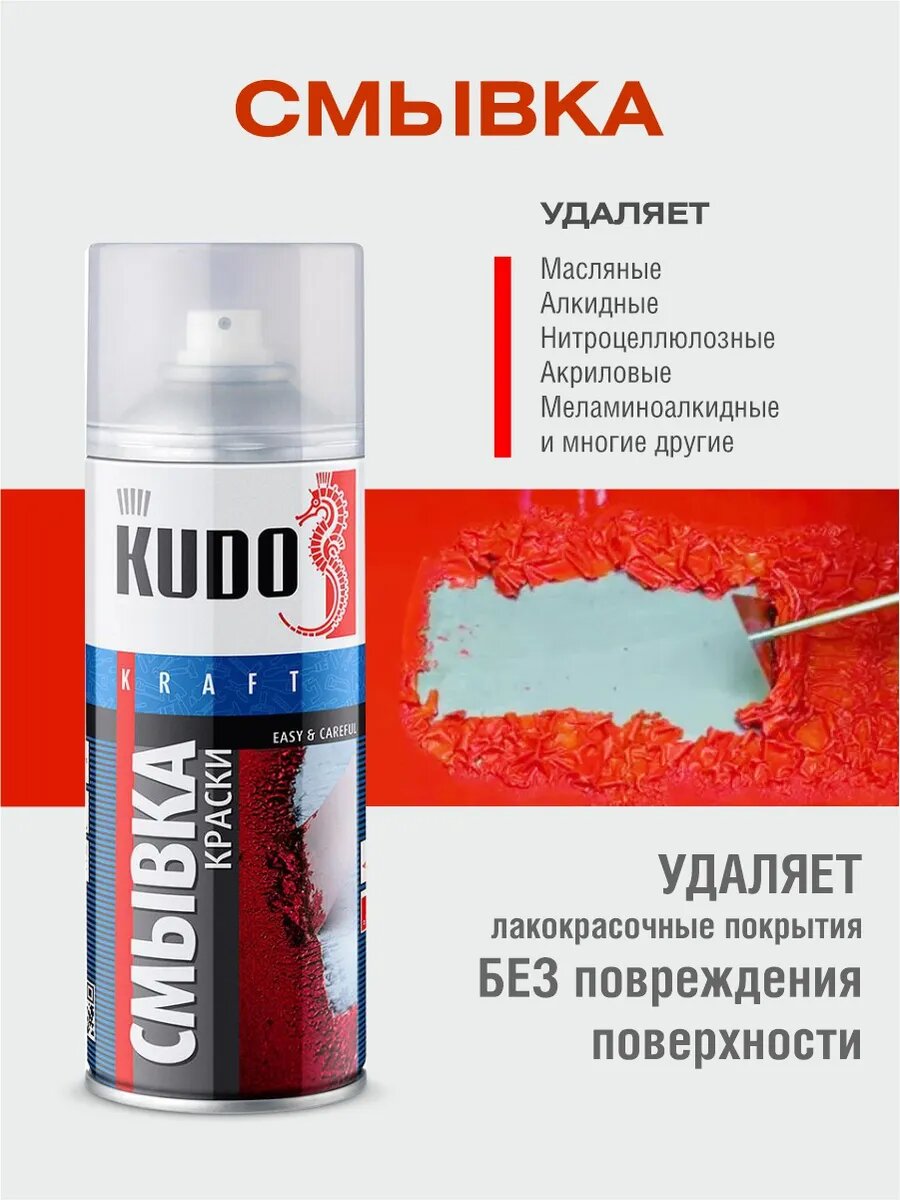 KU-9001 Смывка старой краски спрей Очиститель универсальный