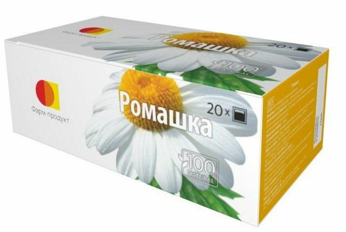 Чайный напиток Фарм-Продукт "Алтай", Ромашка, травяной, 20 пакетиков