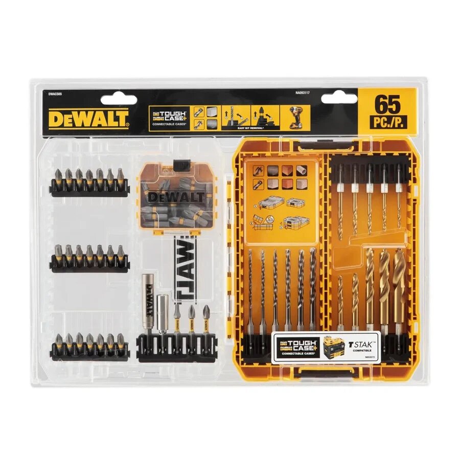 Набор бит и сверл Dewalt DWACS65, с магнитным держателем, 65 предметов