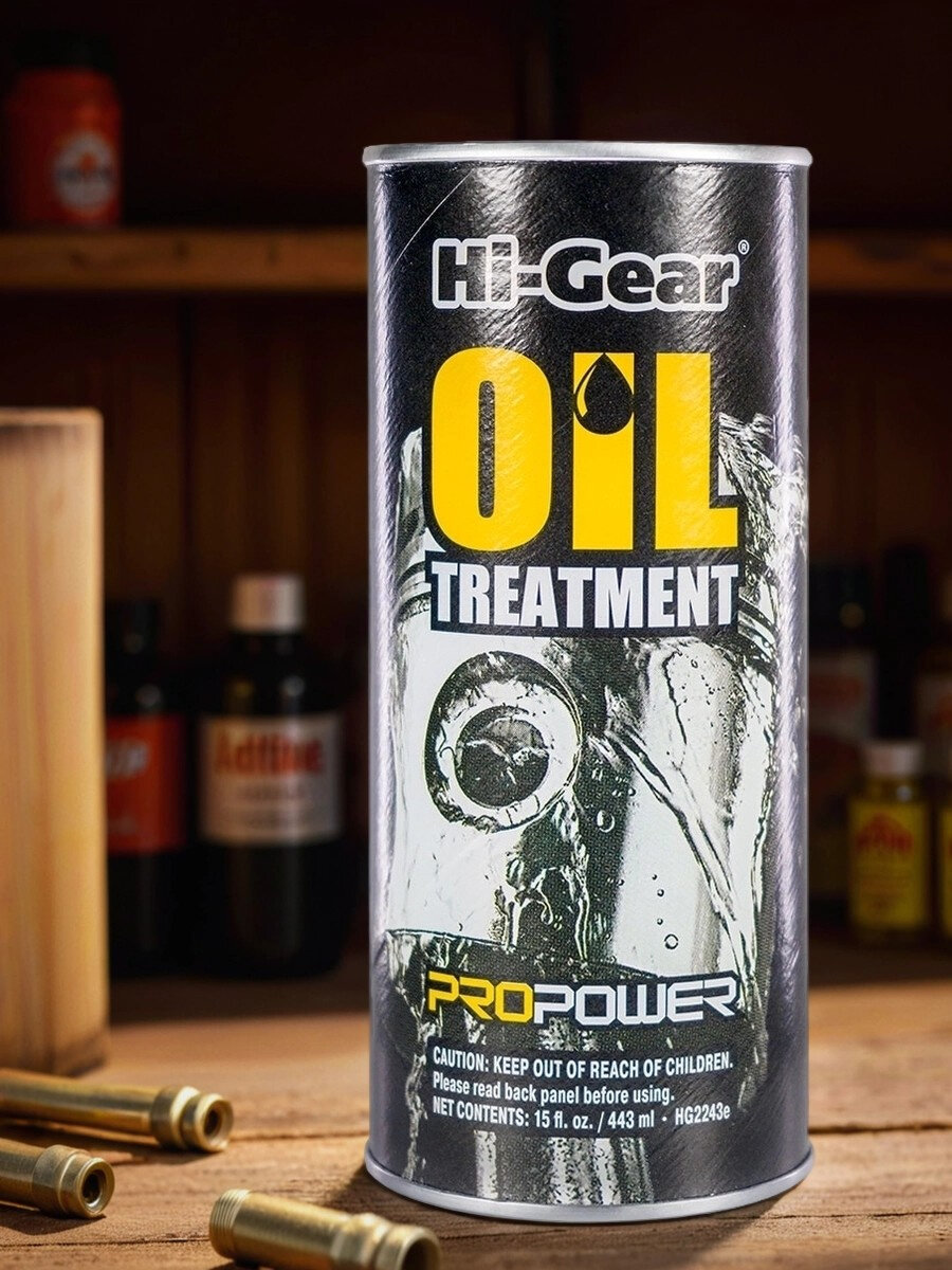 Присадка HI-Gear "OIL TREATMENT", комплекс суперприсадок к моторному маслу, банка, 444 мл.