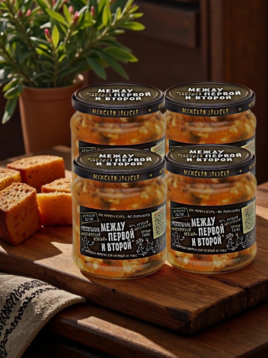 "Между Первой И Второй" Рассольник "Московский особый" 450гр (Набор из 4шт)